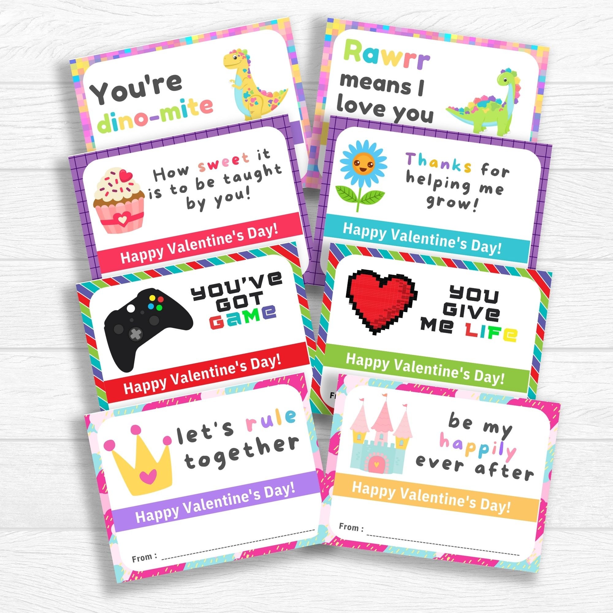 Kids Printable Valentines Cards, School Valentine, Kids Valentine's ...
