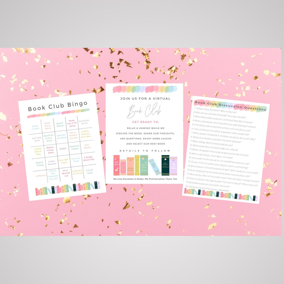 Virtual Book Club Kit Printable Book Club Questions | Etsy