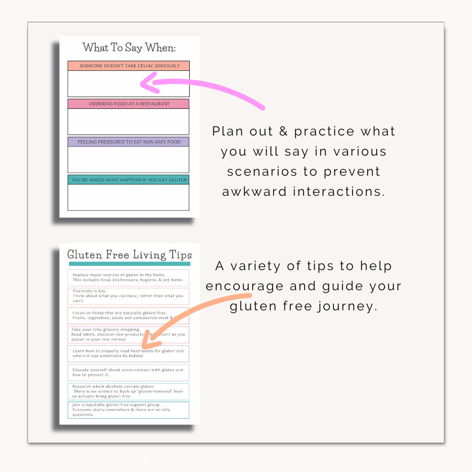 Gluten Free Workbook, Gluten Free Guide, Celiac Printable, Celiac ...