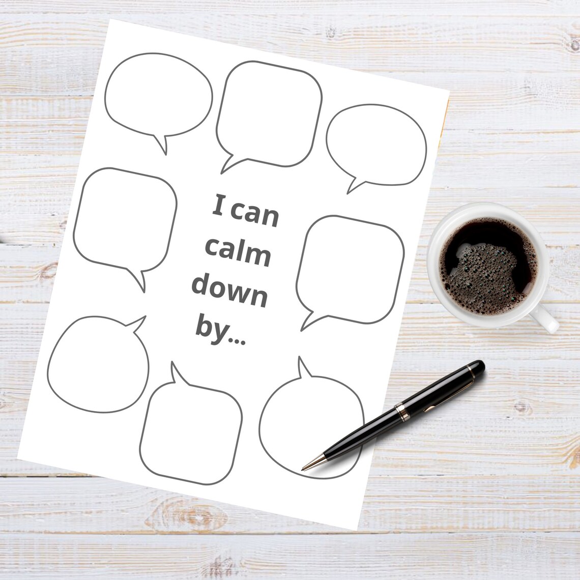 Calm Down Corner Kit for Kids Mindfulness Poster Therapy | Etsy