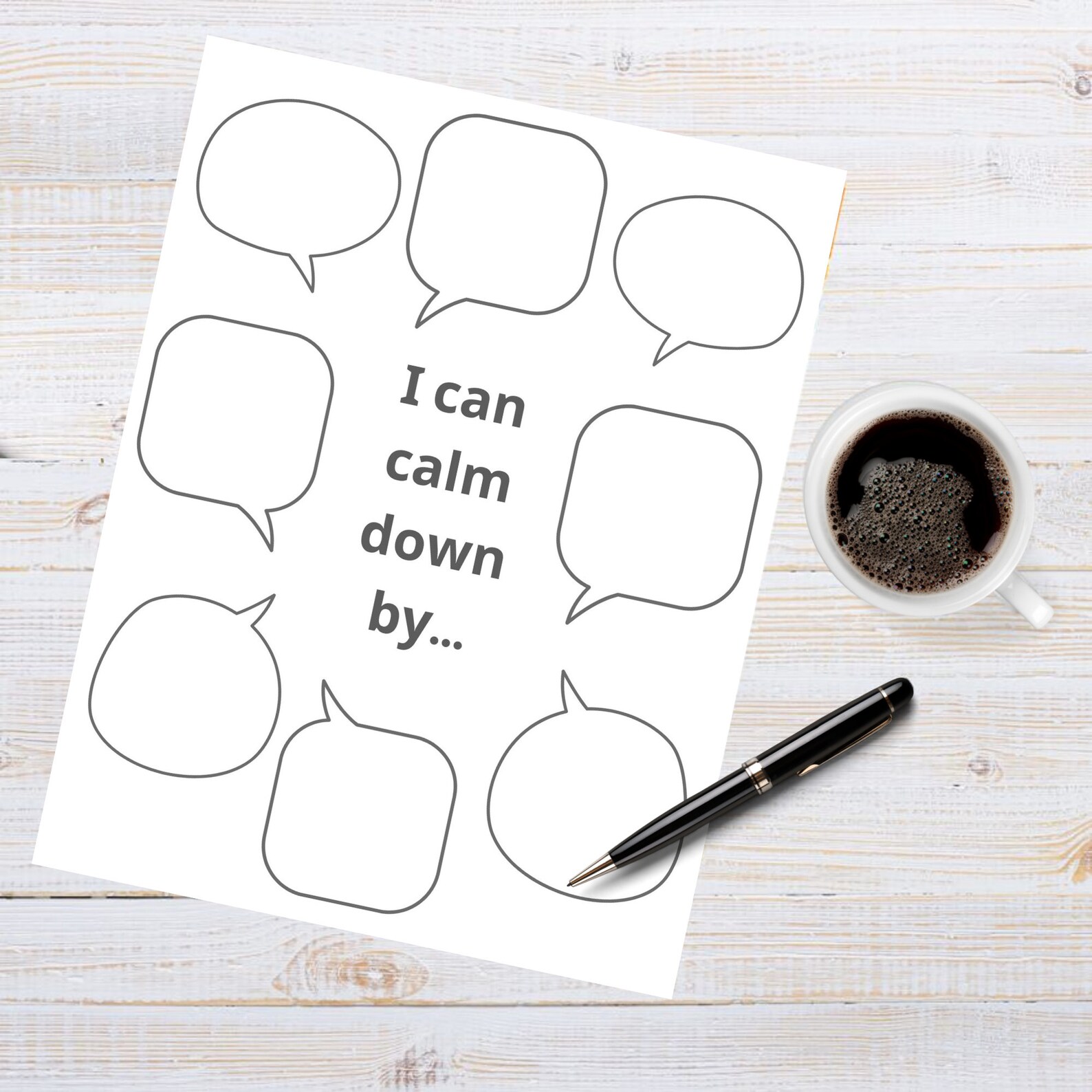 Calm Down Corner Kit for Kids, Mindfulness Poster, Therapy Printable ...