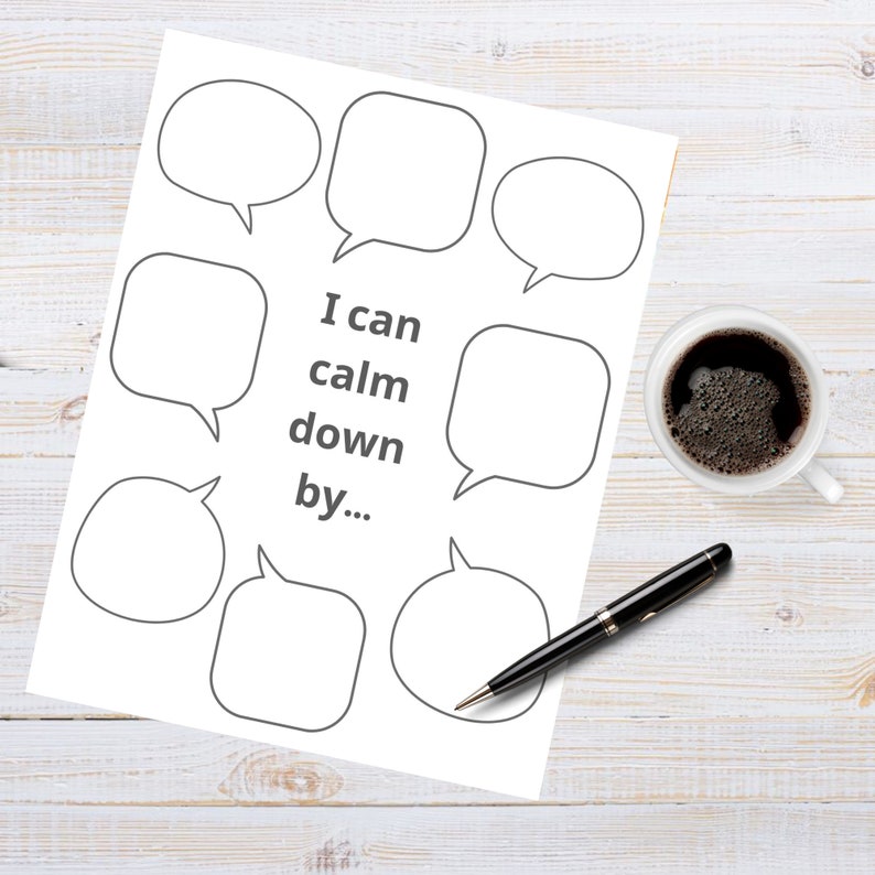 Calm Down Corner Kit for Kids, Mindfulness Poster, Therapy Printable ...