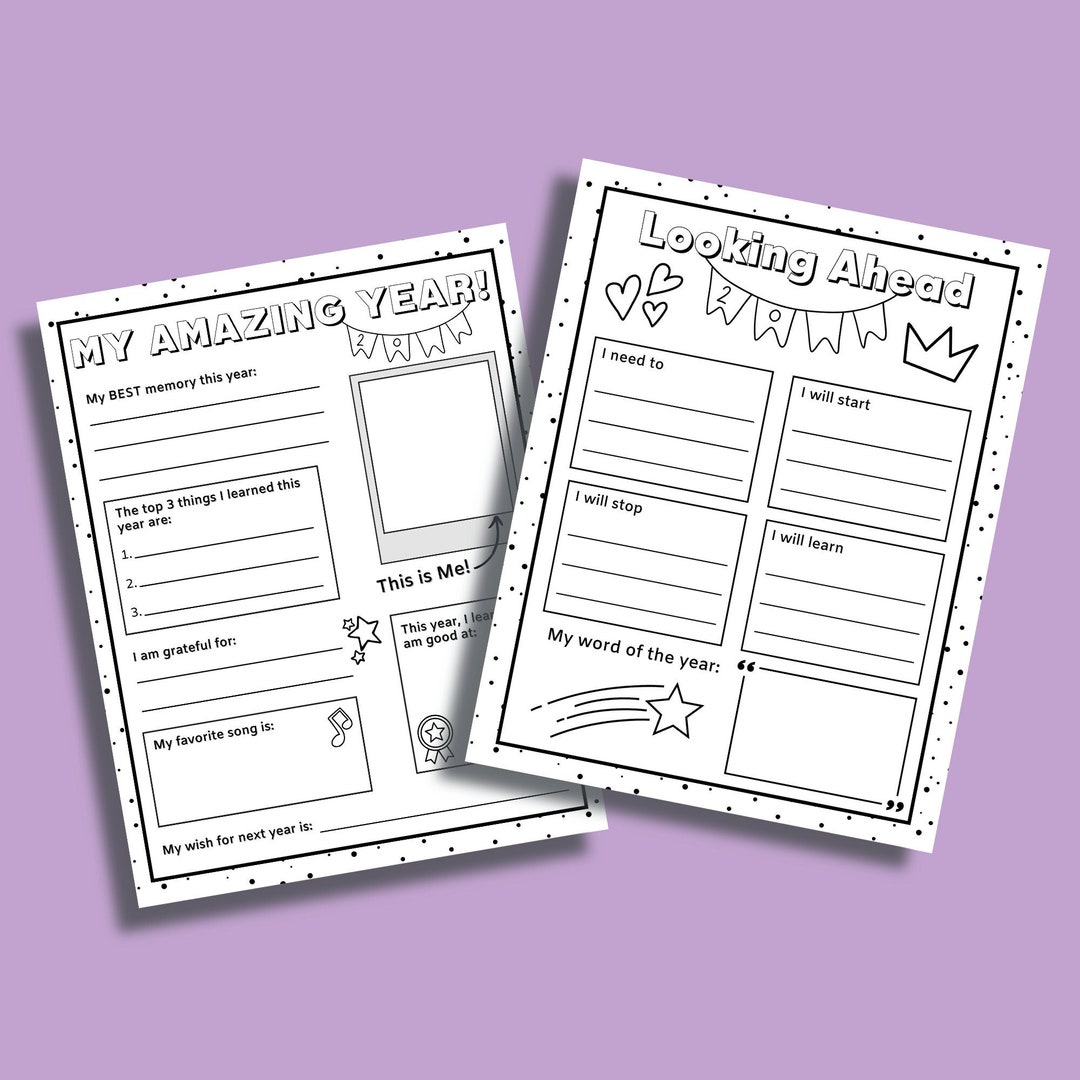 Kids Year in Review Activity, Recap, New Years Eve Year in Review ...