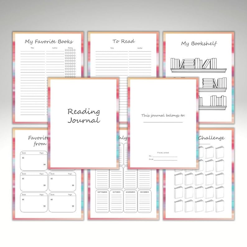 Printable Reading Planner Book Club Ideas Online Reading - Etsy