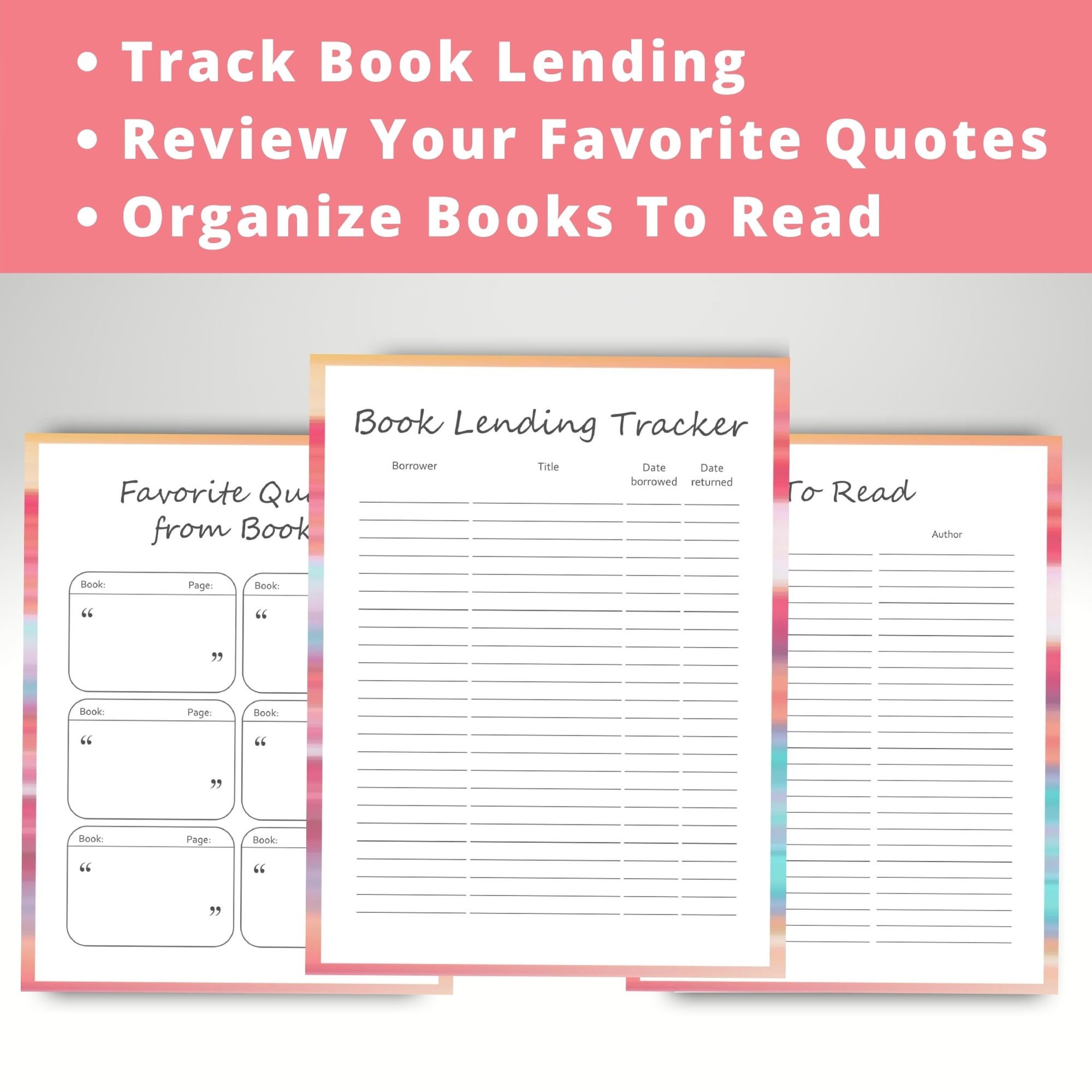 Printable Reading Planner, Book Club Ideas, Online Reading Group, PDF ...