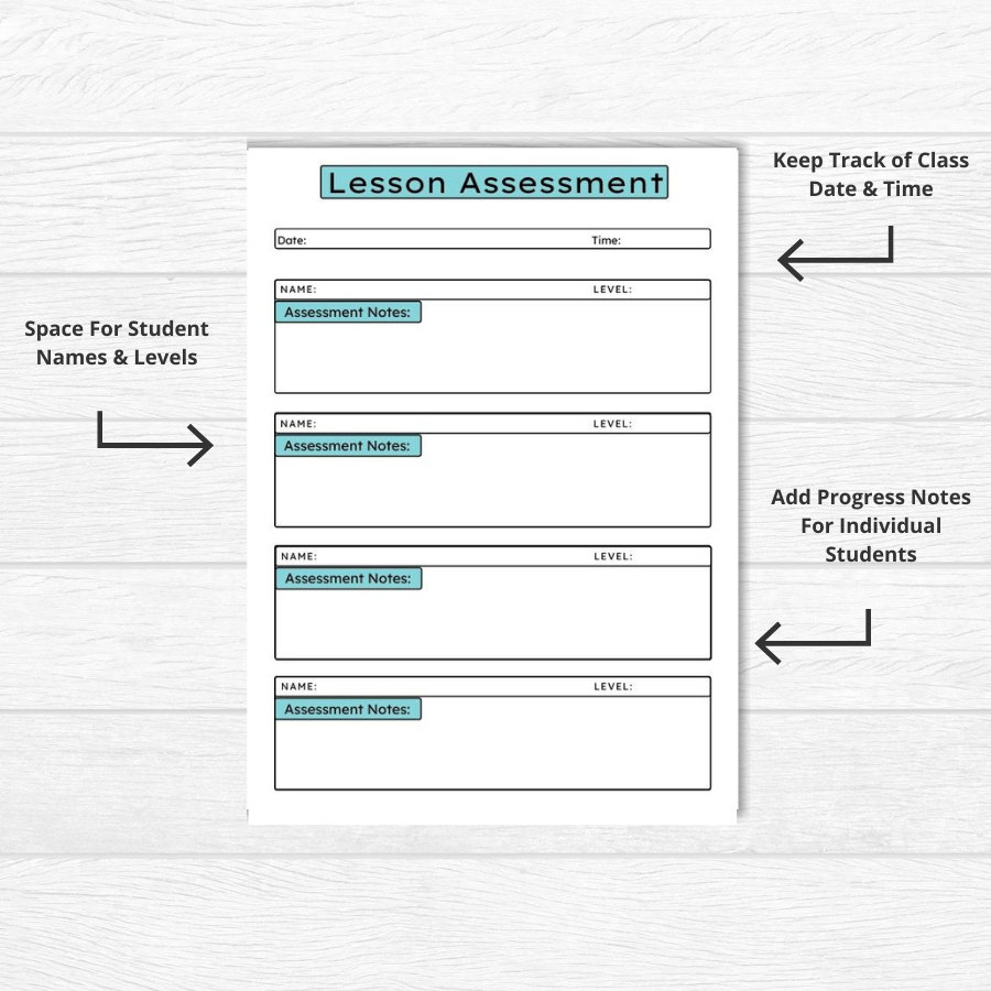 ESL Assessment Form ESL Materials Virtual Teacher Planner - Etsy Canada