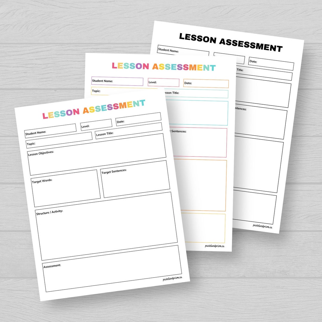 Education Printables, ESL Assessment Form, ESL Props and Resources ...