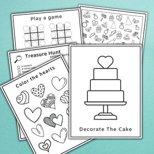 Wedding Activity Pack for Kids, Wedding Reception Games, Kids Wedding ...