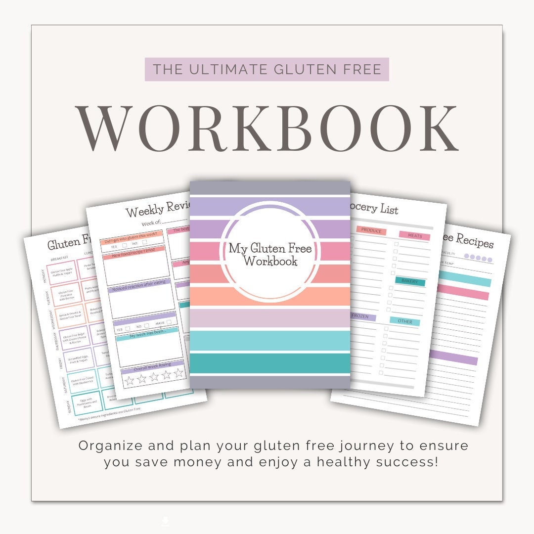 Gluten Free Workbook, Gluten Free Guide, Celiac Printable, Celiac ...
