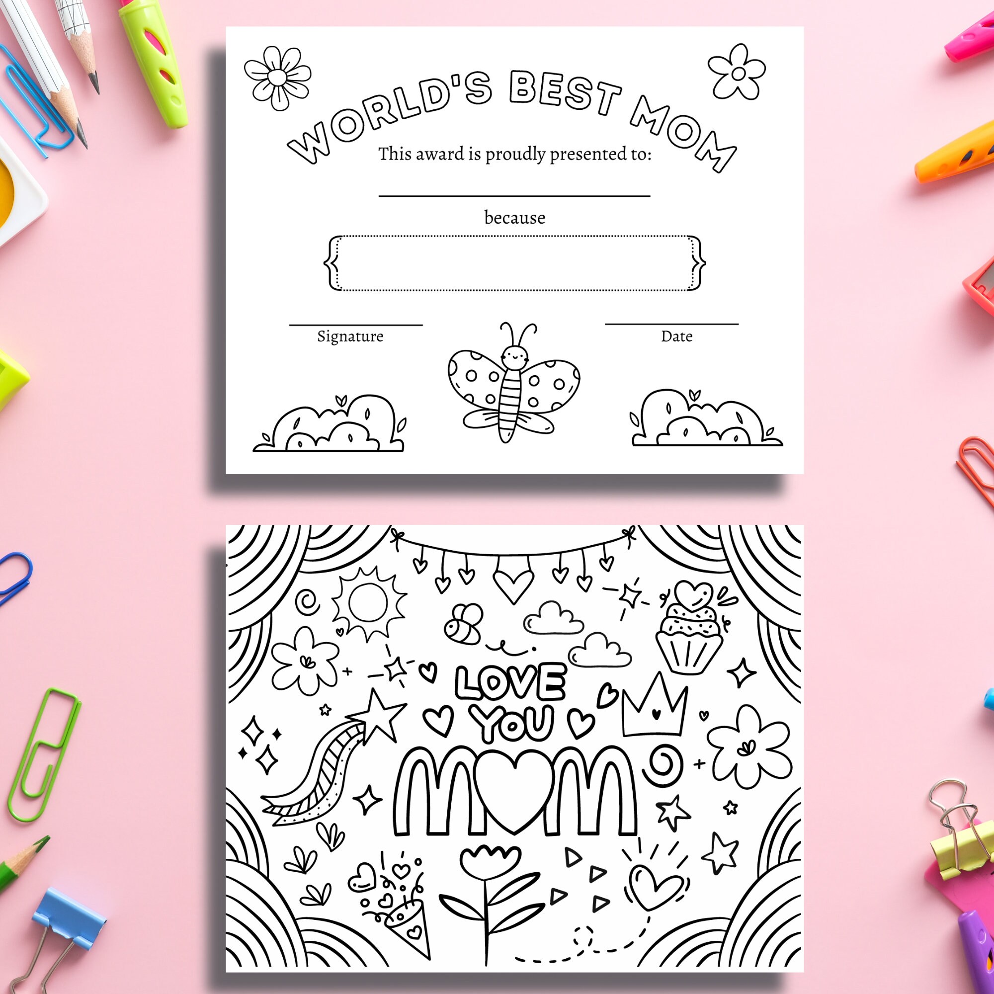 Mother's Day Certificate, Mother's Day Printable, School Craft, Mothers ...