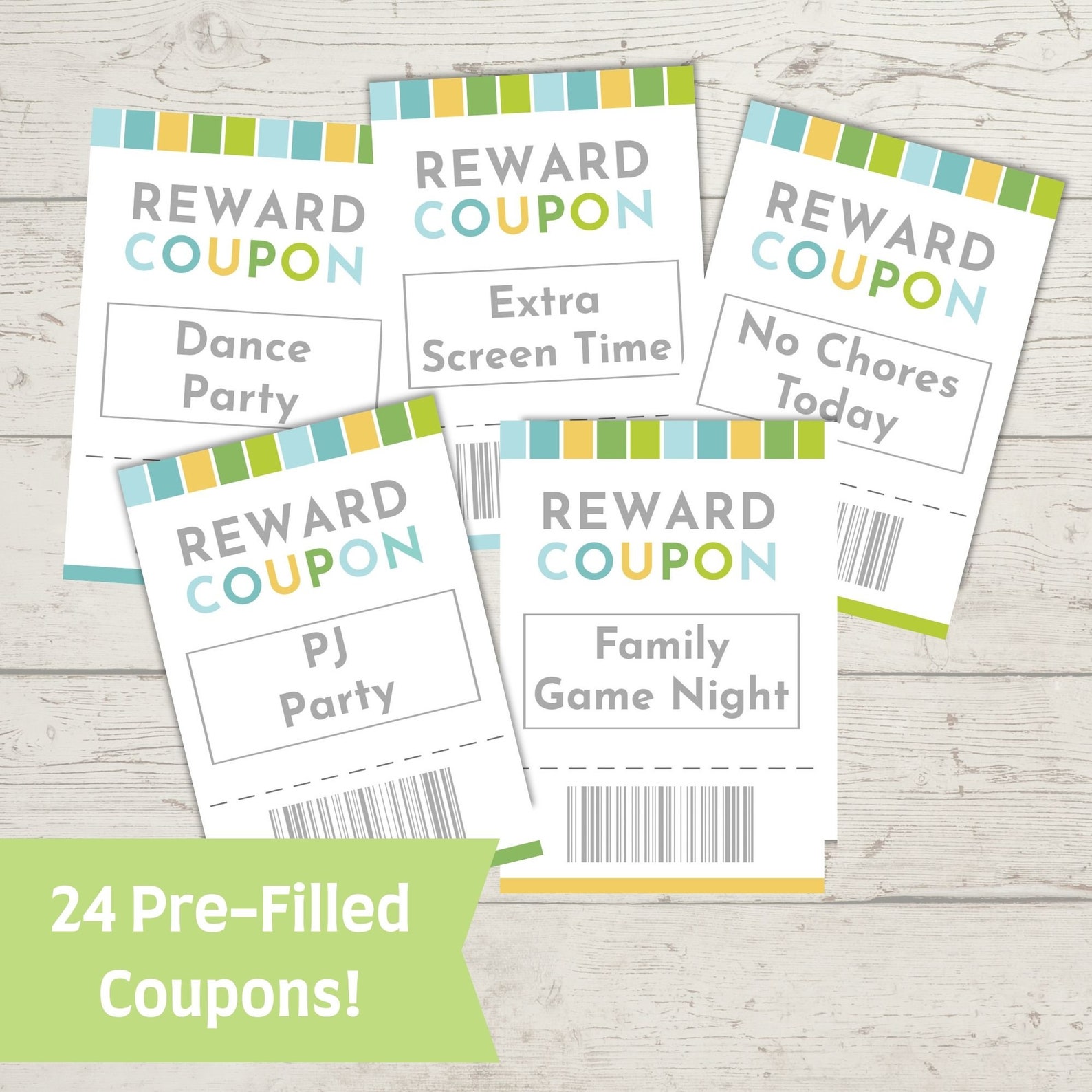 Reward Coupon Set, Printable Chore Incentives, School Reward System ...