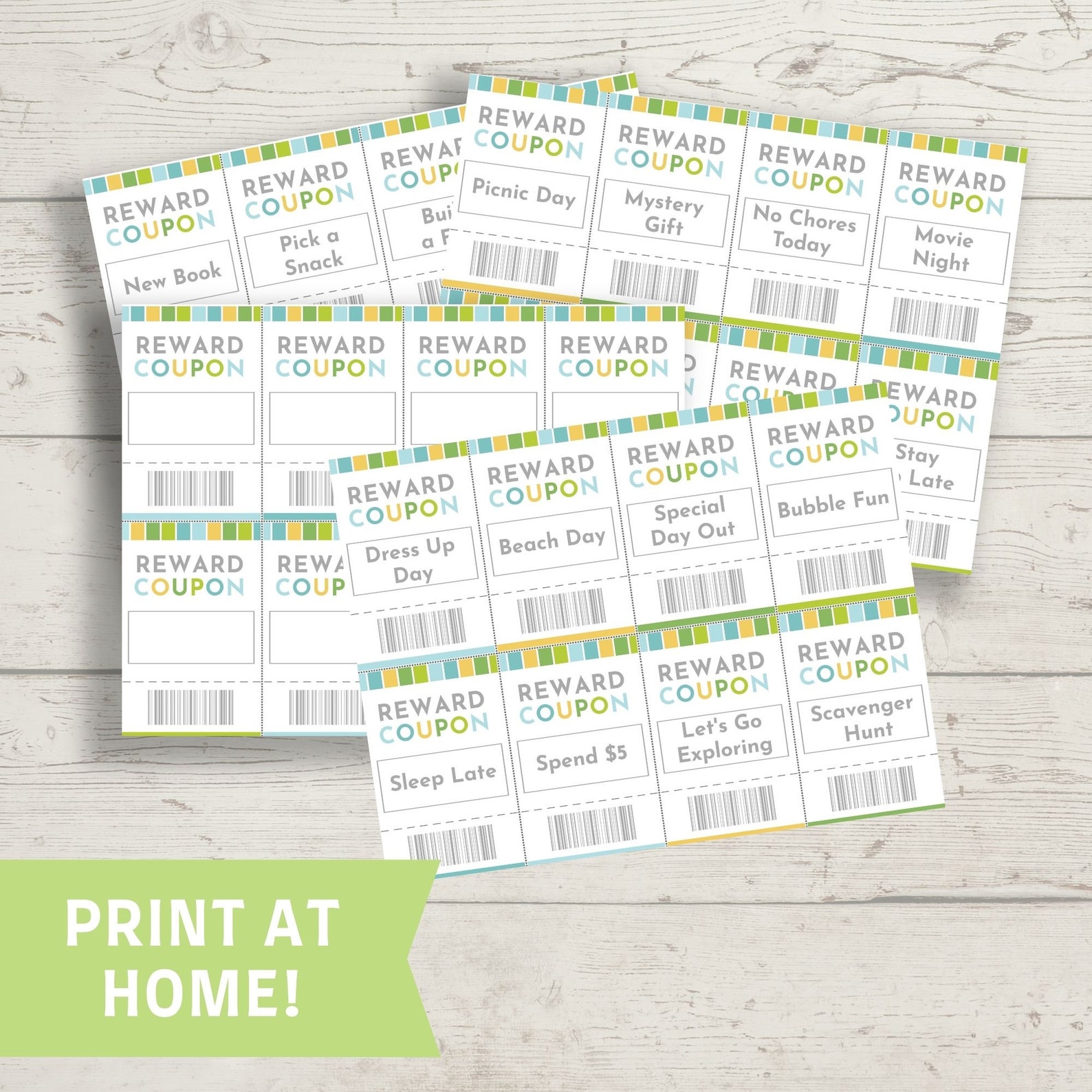 Reward Coupon Set Printable Chore Incentives School Reward | Etsy