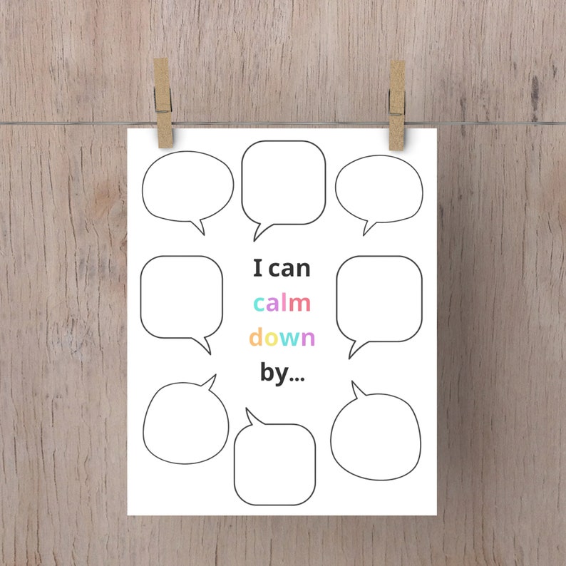 Calm Down Corner Kit for Kids, Mindfulness Poster, Therapy Printable ...