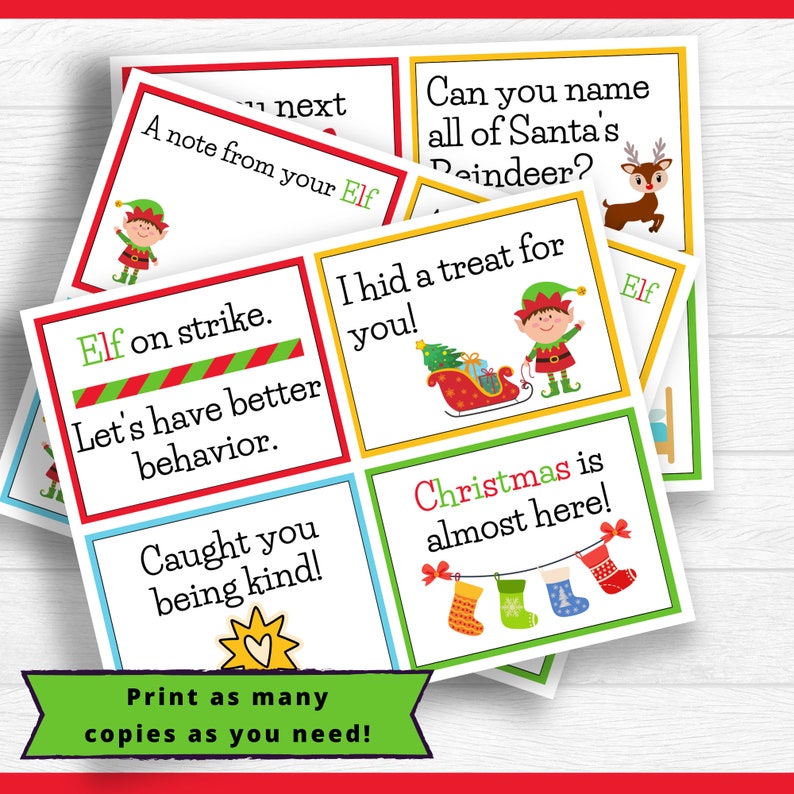 Elf Notes Printable, Christmas Elf Ideas, Elf Kit, Elf Activities, Elf ...