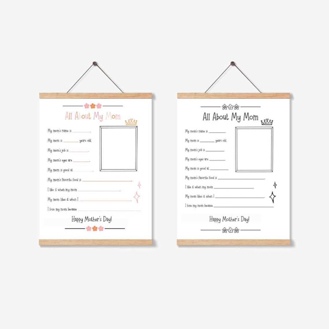 All About My Mom Mothers Day Printable Mothers Day Gift All - Etsy Canada