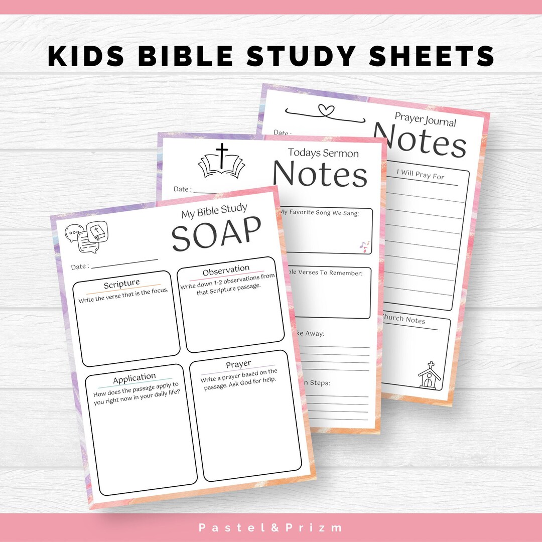 Sermon Notes for Kids, Worship Notebook, Busy Journal for Children's ...