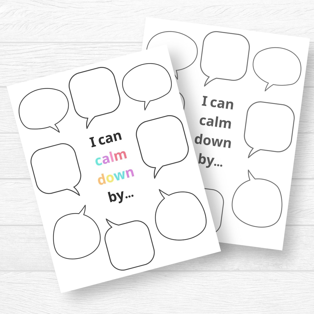 Calm Down Corner Kit for Kids, Mindfulness Poster, Therapy Printable ...