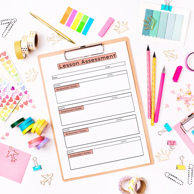 ESL Assessment Form, ESL Materials, Virtual Teacher Planner, Student ...