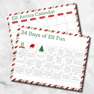 Elf Calendar Printable, Christmas Elf Ideas, Elf Kit, Elf Activities ...