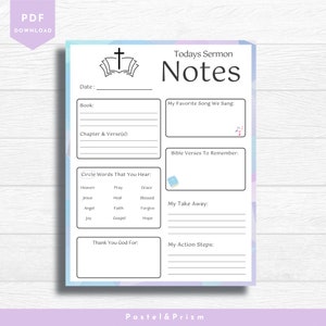 Sermon Notes for Kids, Worship Notebook, Busy Journal for Children's ...