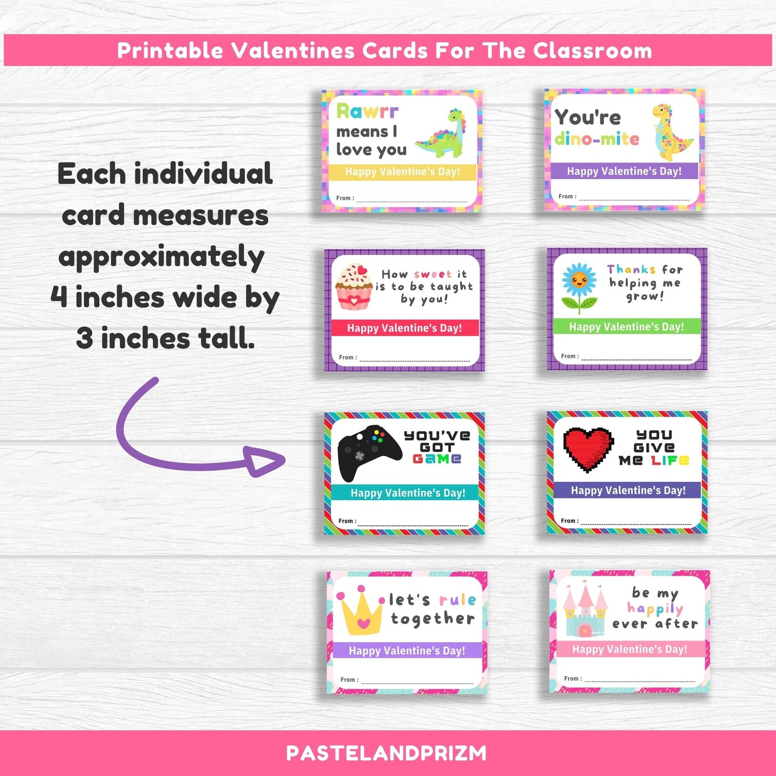 Kids Printable Valentines Cards, School Valentine, Kids Valentine's ...