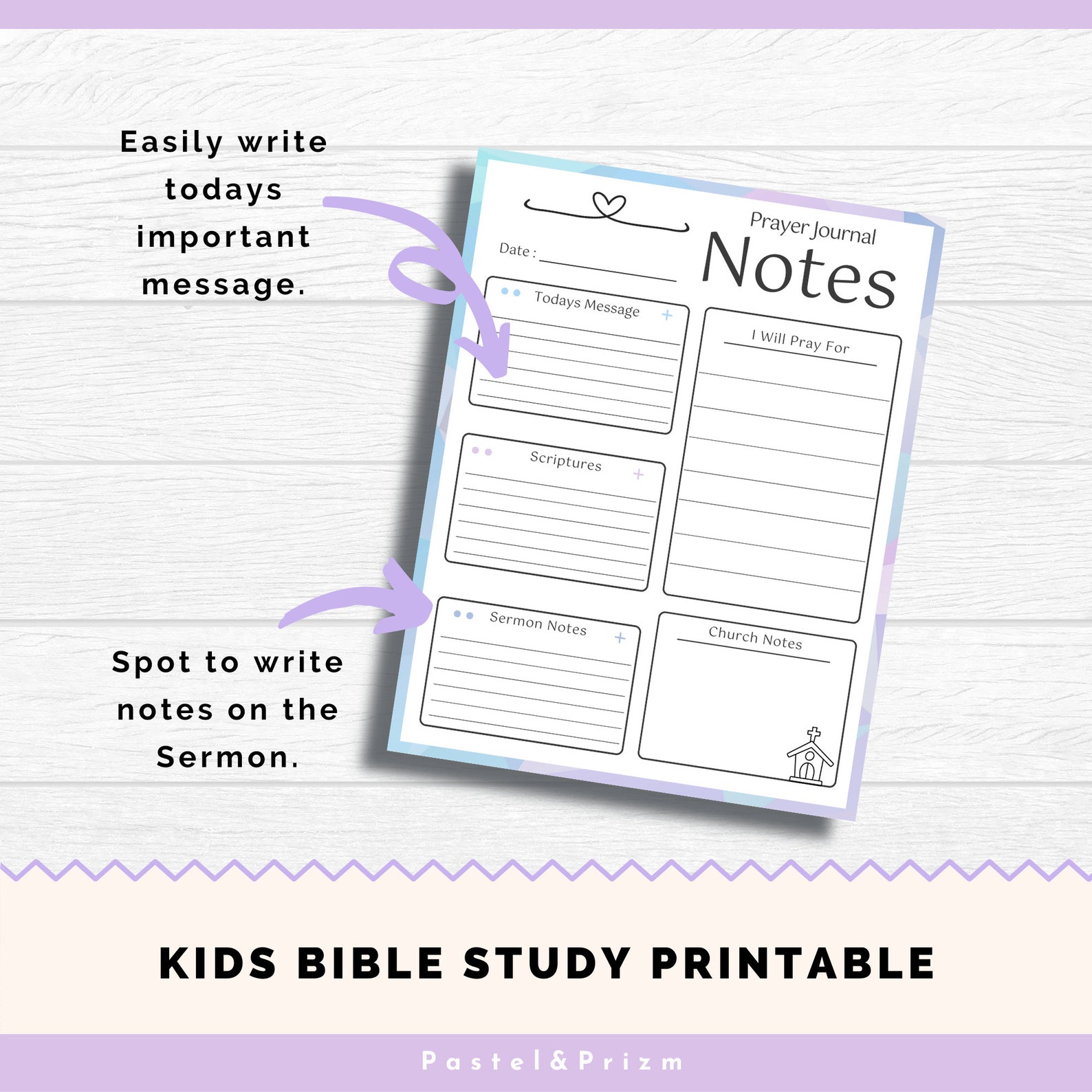 Sermon Notes for Kids, Worship Notebook, Busy Journal for Children's ...