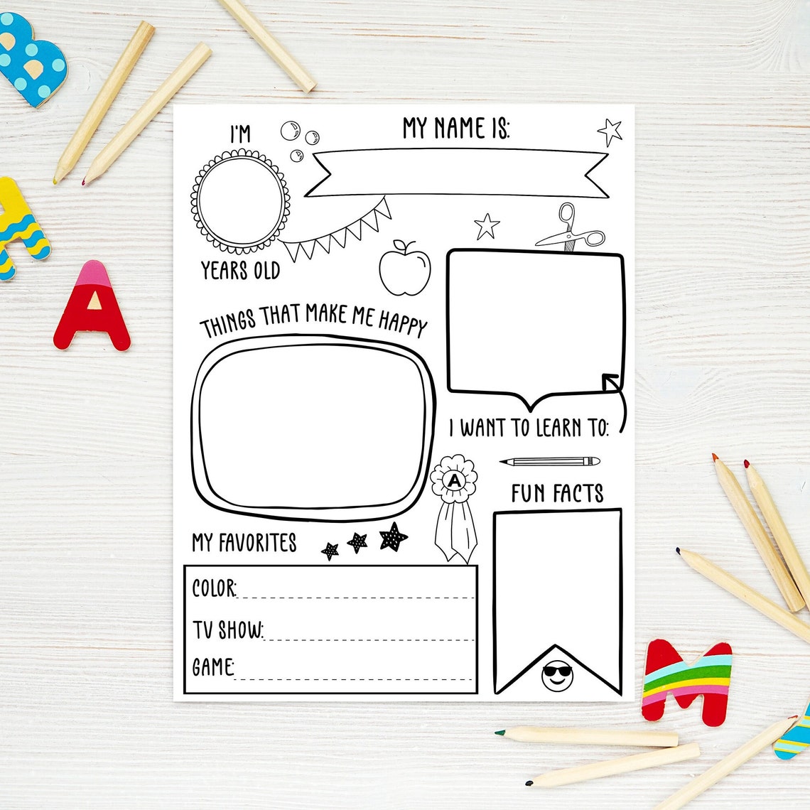 Back to School Printable First Day of School Printable - Etsy