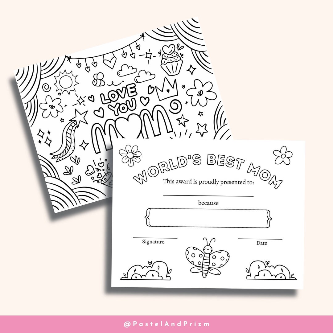 Mother's Day Certificate, Mother's Day Printable, School Craft, Mothers ...