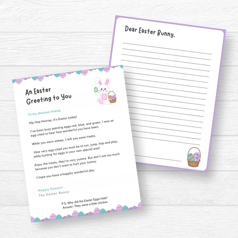 Letter From Easter Bunny Letter to Easter Bunny Hoppy - Etsy