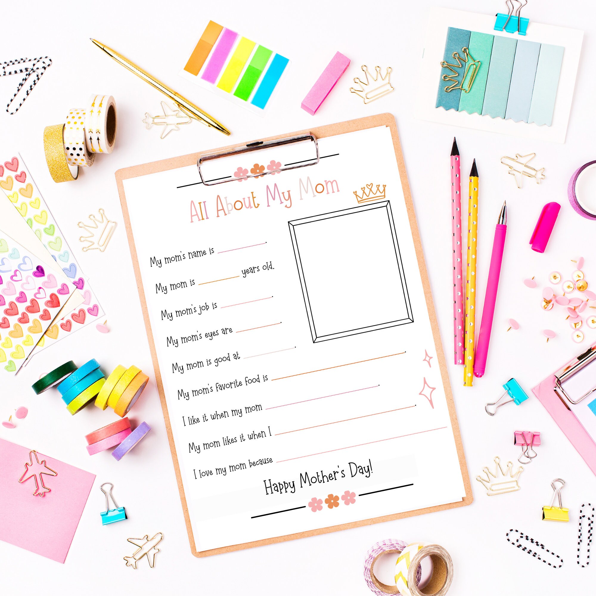 All About My Mom Mothers Day Printable Mothers Day Gift All - Etsy Canada