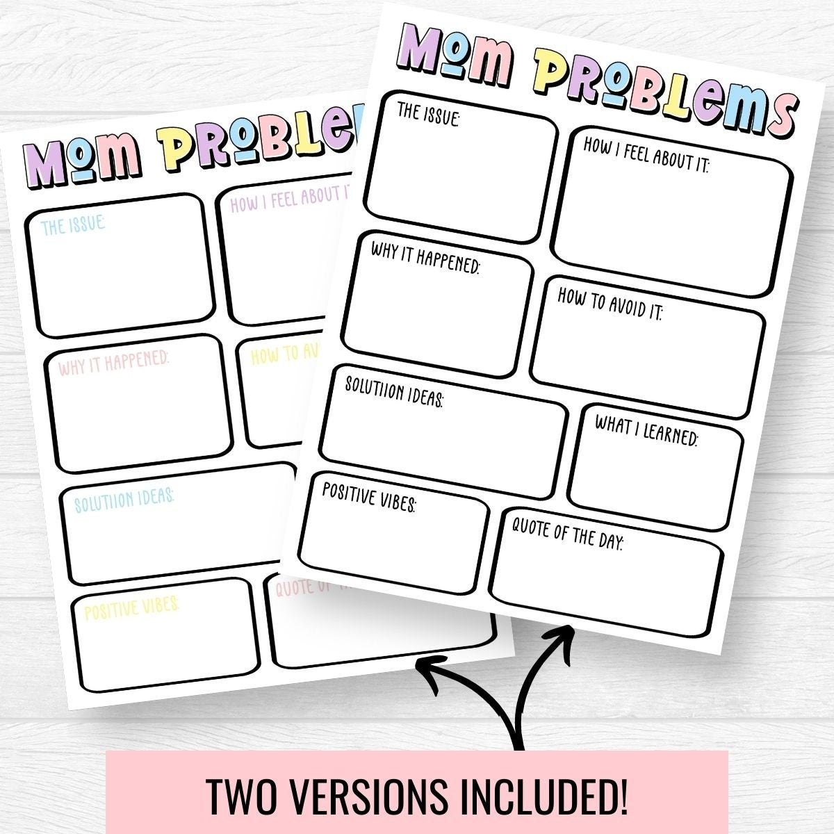 Mom Problems Planner Printable Parenting Mom Life Problem - Etsy