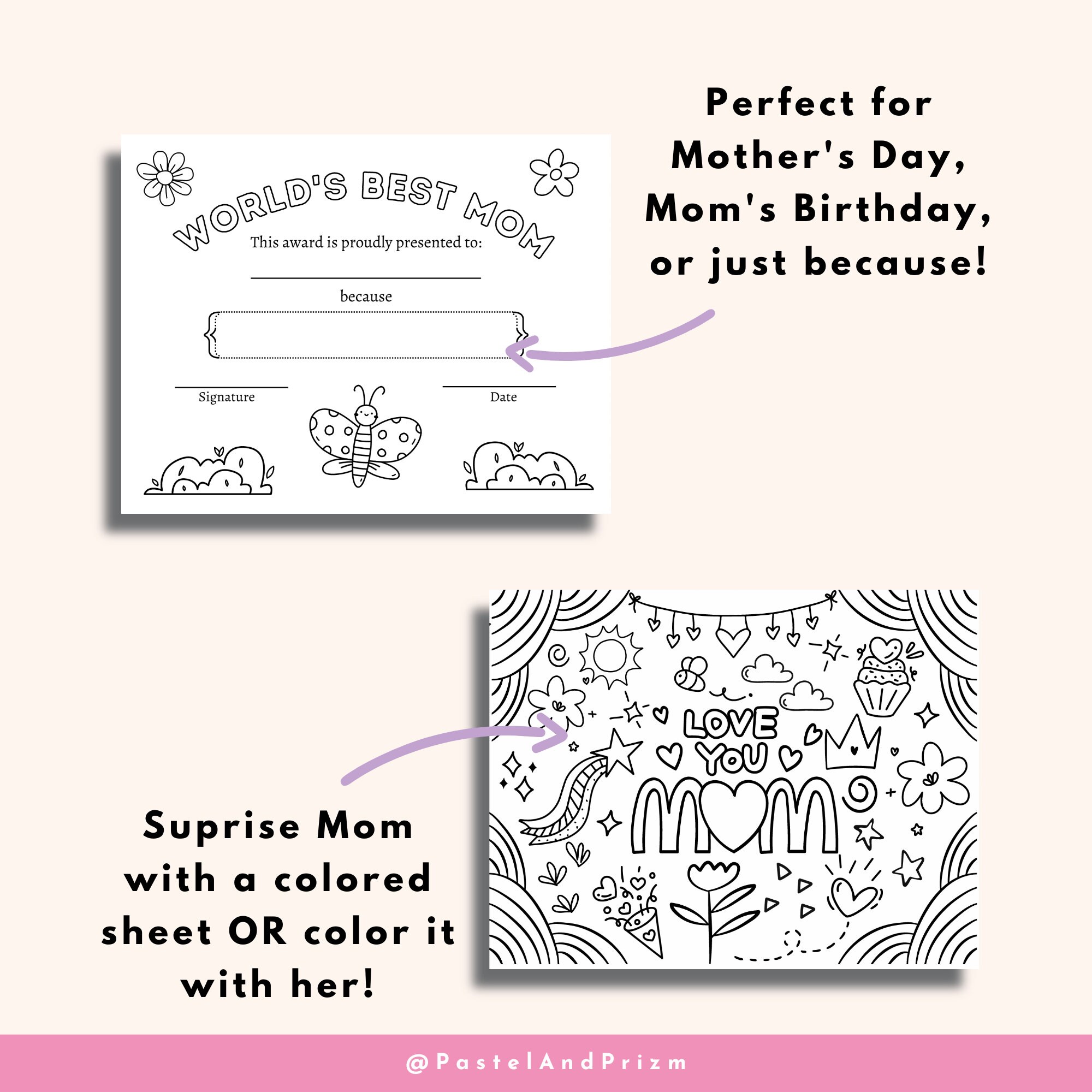 Mother's Day Certificate, Mother's Day Printable, School Craft, Mothers ...