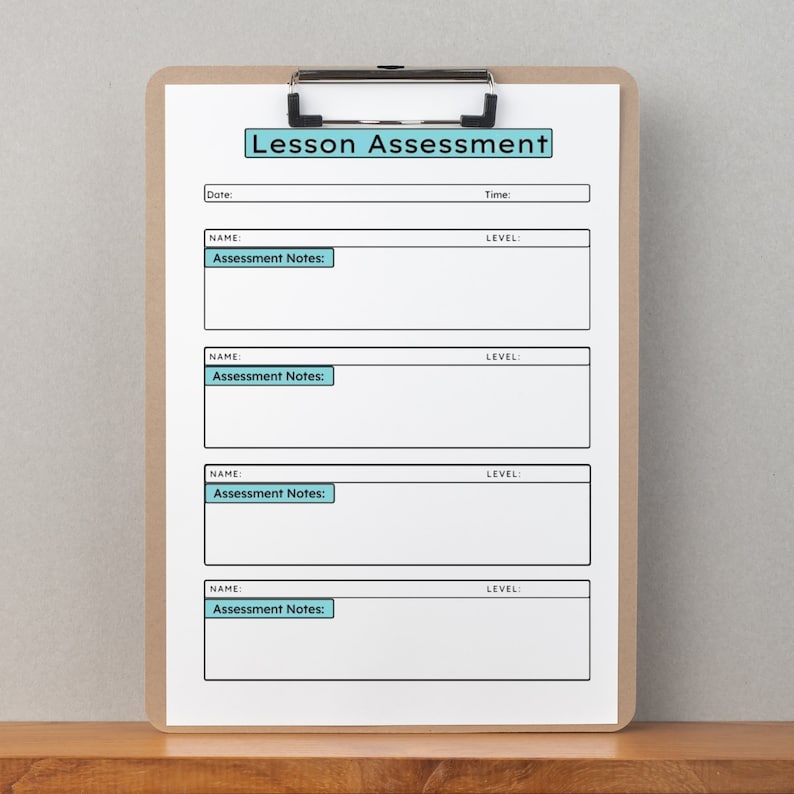 ESL Lesson Assessment Form: Teacher Planner (PDF) - Etsy