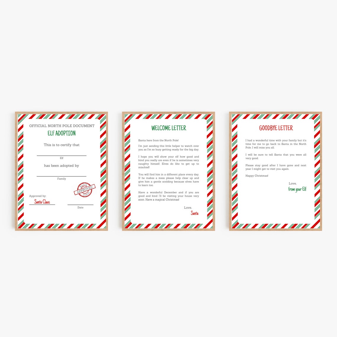 Elf Letter Bundle, Elf Adoption Certificate, Elf Arrival Letter ...