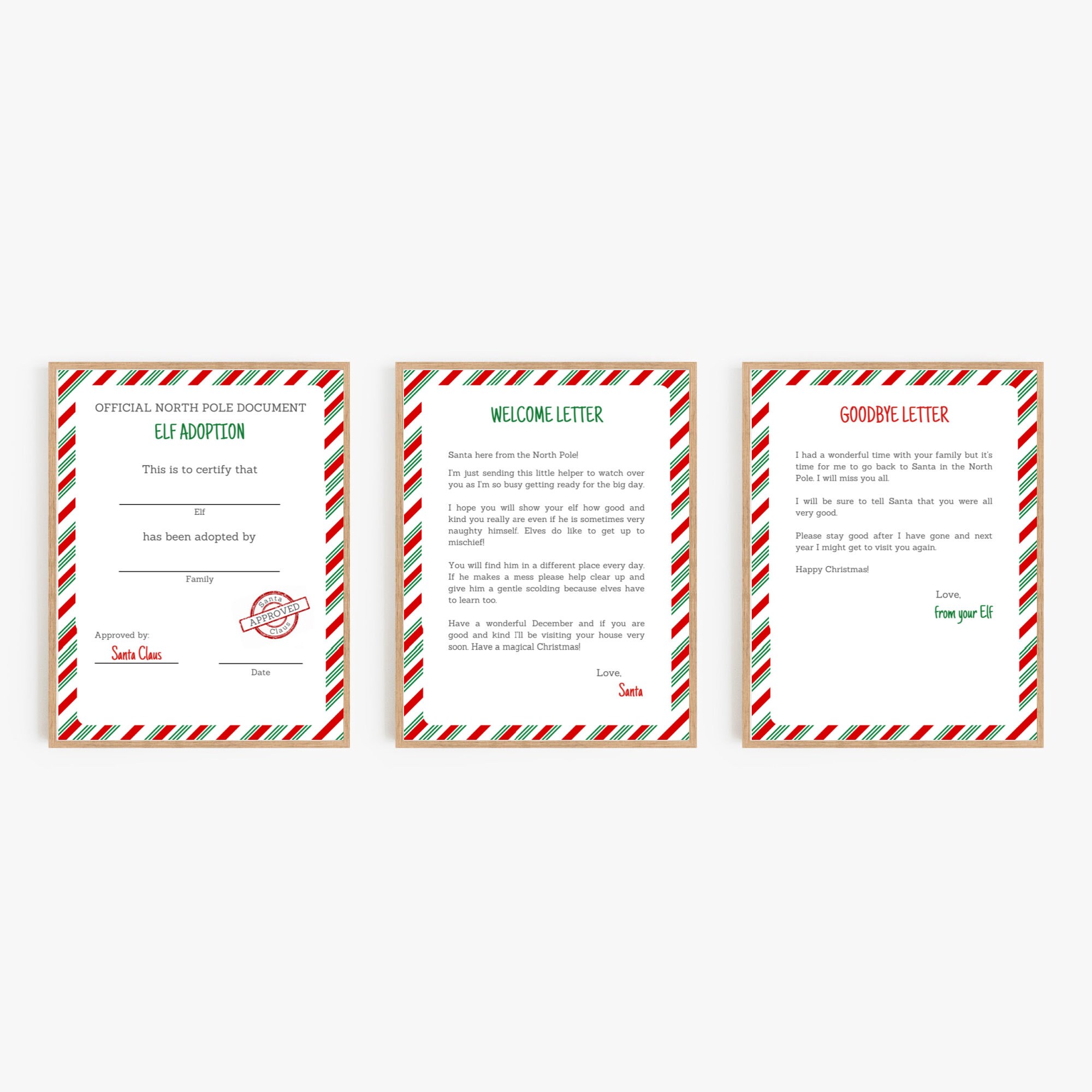 Elf Letter Bundle, Elf Adoption Certificate, Elf Arrival Letter ...