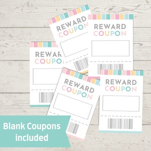 Reward System for Kids, Good Behavior, Kids Reward Coupons, Homeschool ...