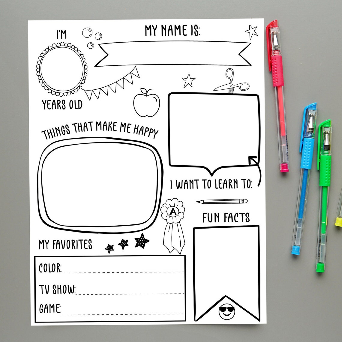 Back to School Printable First Day of School Printable - Etsy