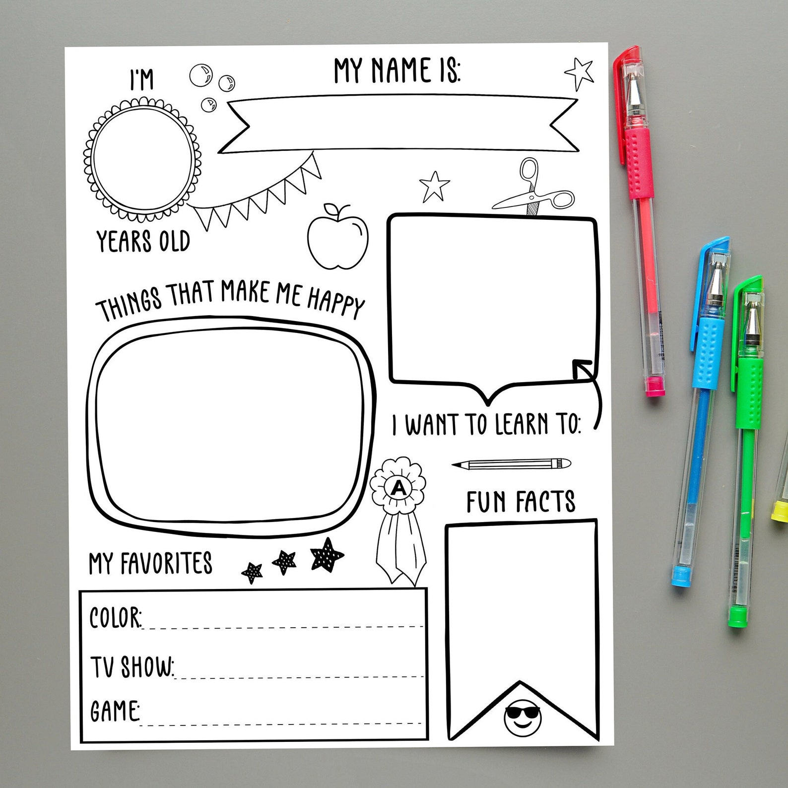 Back to School Printable, First Day of School Printable, Homeschool ...