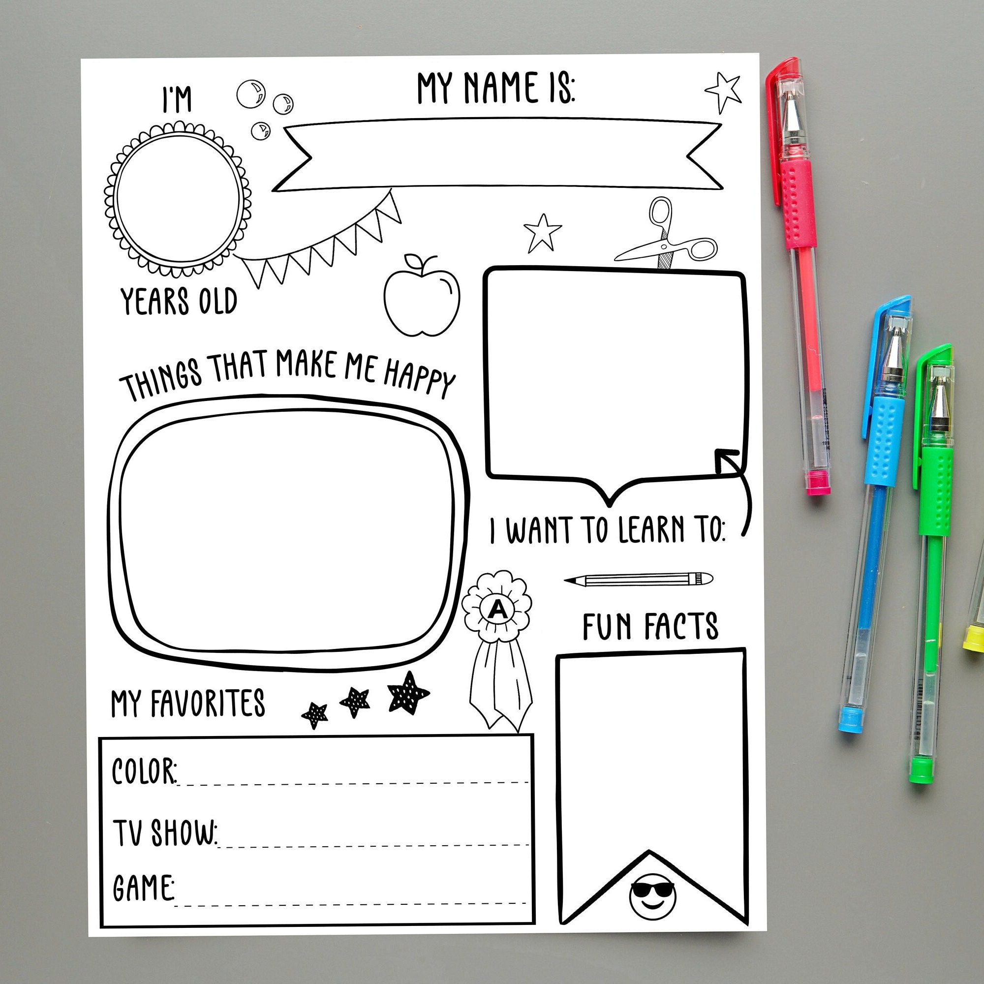 Back to School Printable, First Day of School Printable, Homeschool ...
