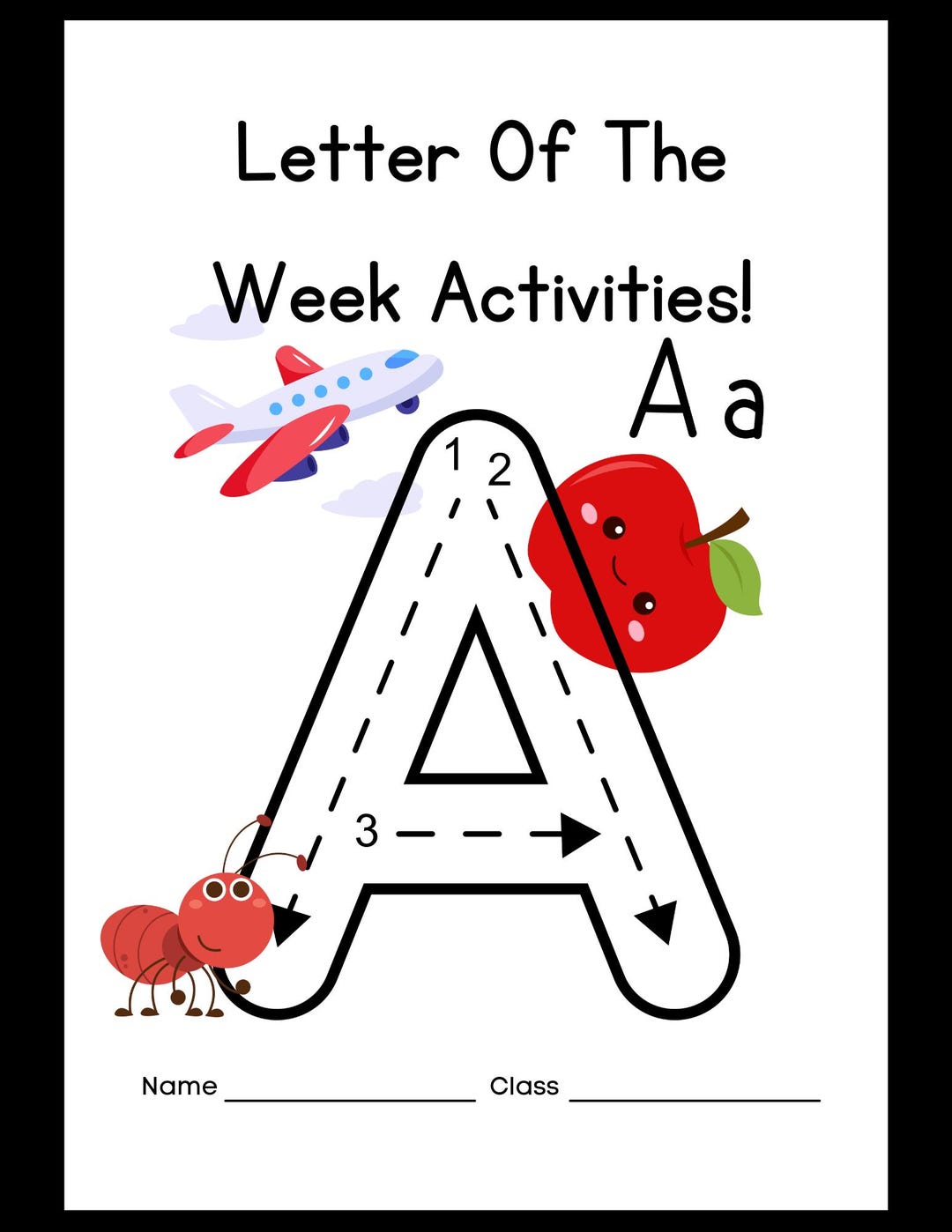 Letters of the Week: Alphabet Activity Worksheet - Etsy