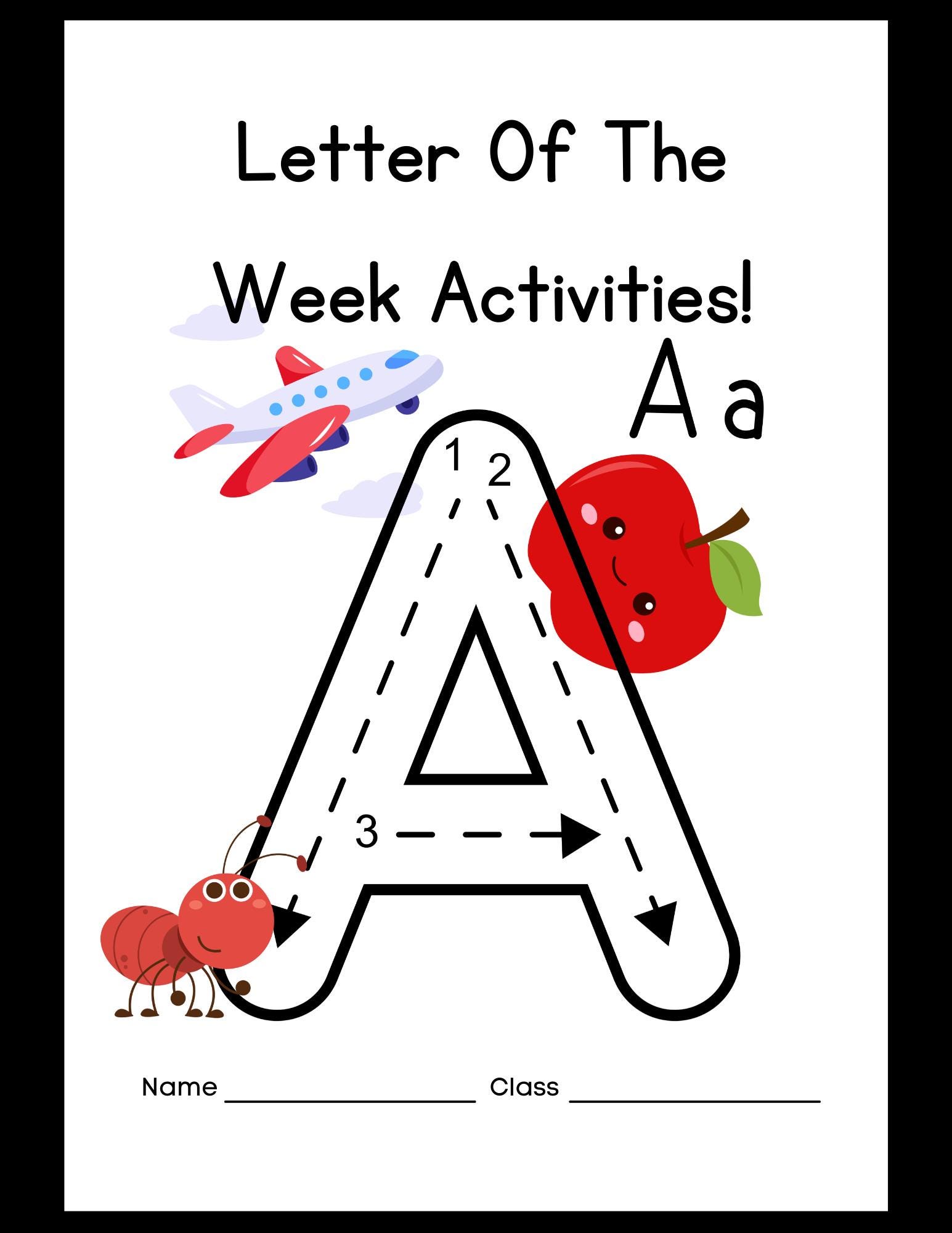 Letters of the Week: Alphabet Activity Worksheet - Etsy