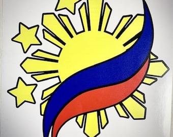 Filipino Sun and Stars Decal - Etsy