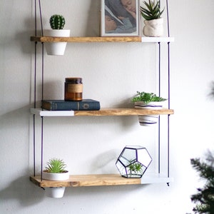 TRIO POTTED Two Tone Shelf Hanging Shelf Hanging Shelves - Etsy