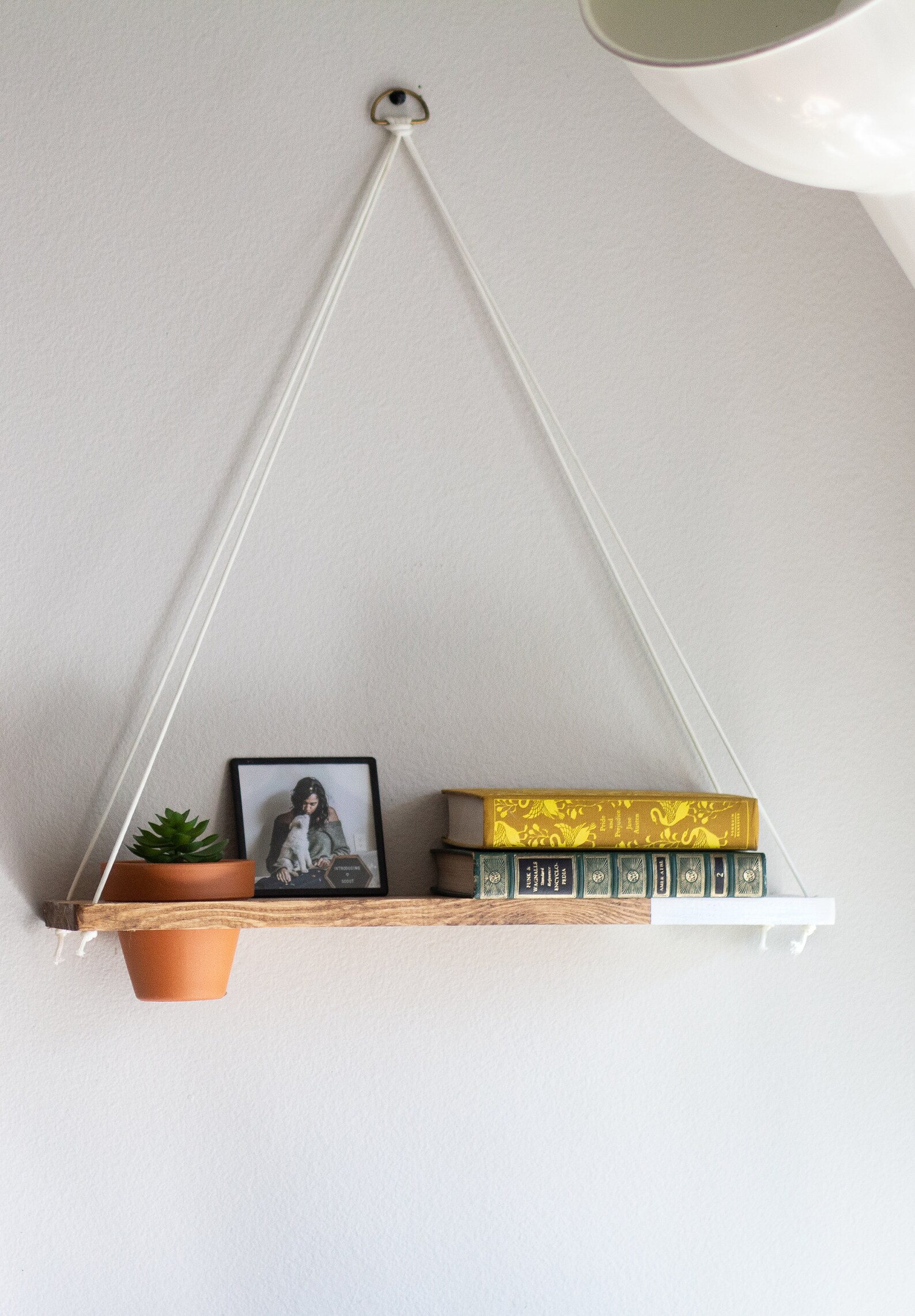 Hanging Shelf / 1 MAXI POTTED Two Tone Shelf Hanging Shelves - Etsy