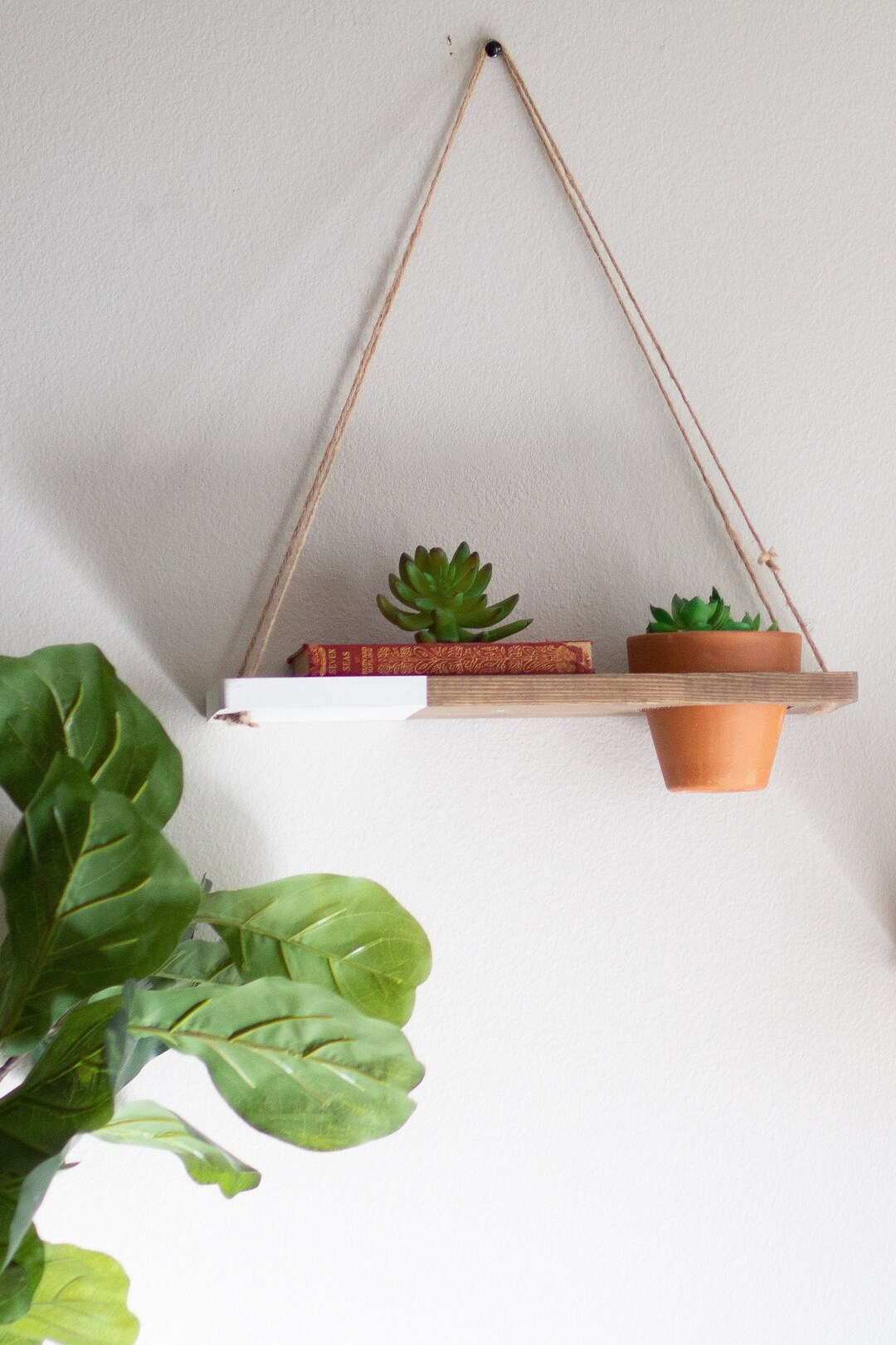 Hanging Shelf / 1 REGULAR POTTED Two Tone Shelf Hanging Shelves Plant ...