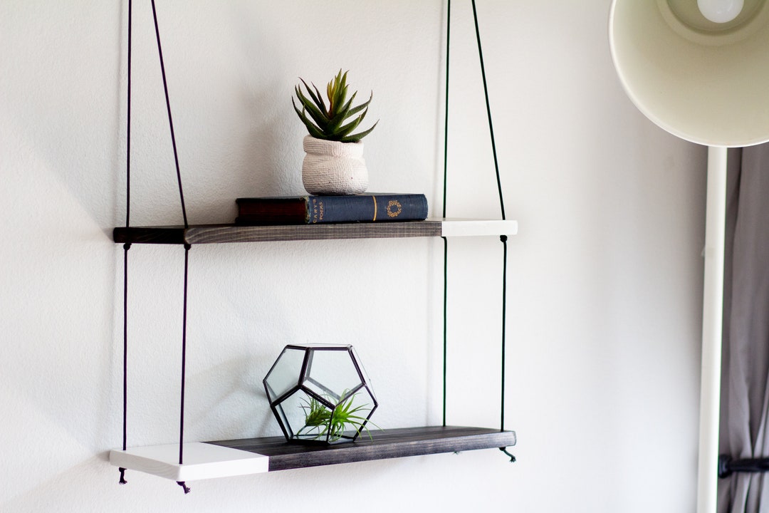 DUO Two Tone Shelf Hanging Shelf Hanging Shelves Two - Etsy