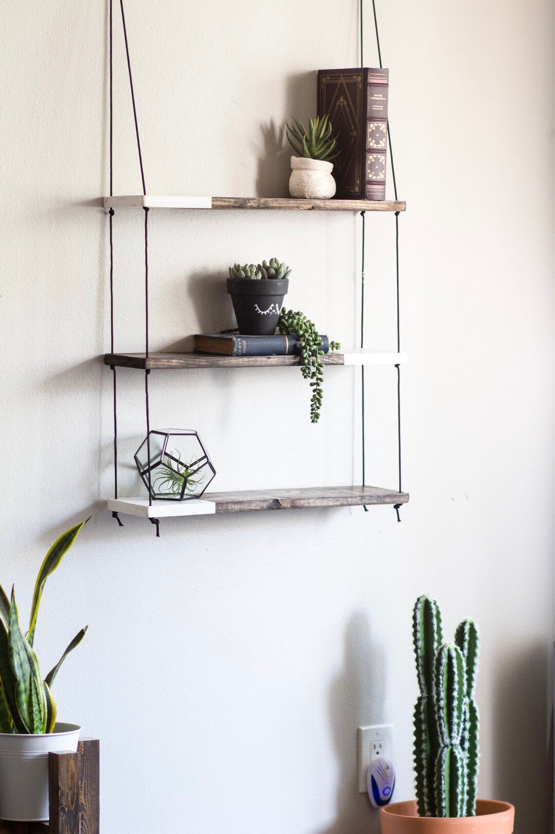 TRIO Two Tone Shelf Hanging Shelf Hanging Shelves Three - Etsy