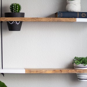 DUO POTTED Two Tone Shelf Hanging Shelf Two Tiered Shelf - Etsy