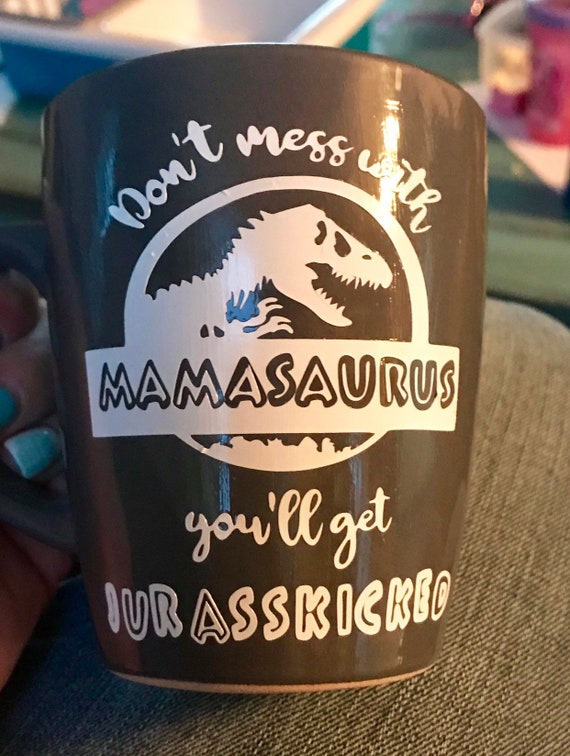 Mamasaurus Mug jurassic coffee cup tea blank ceramic dinosaur | Etsy