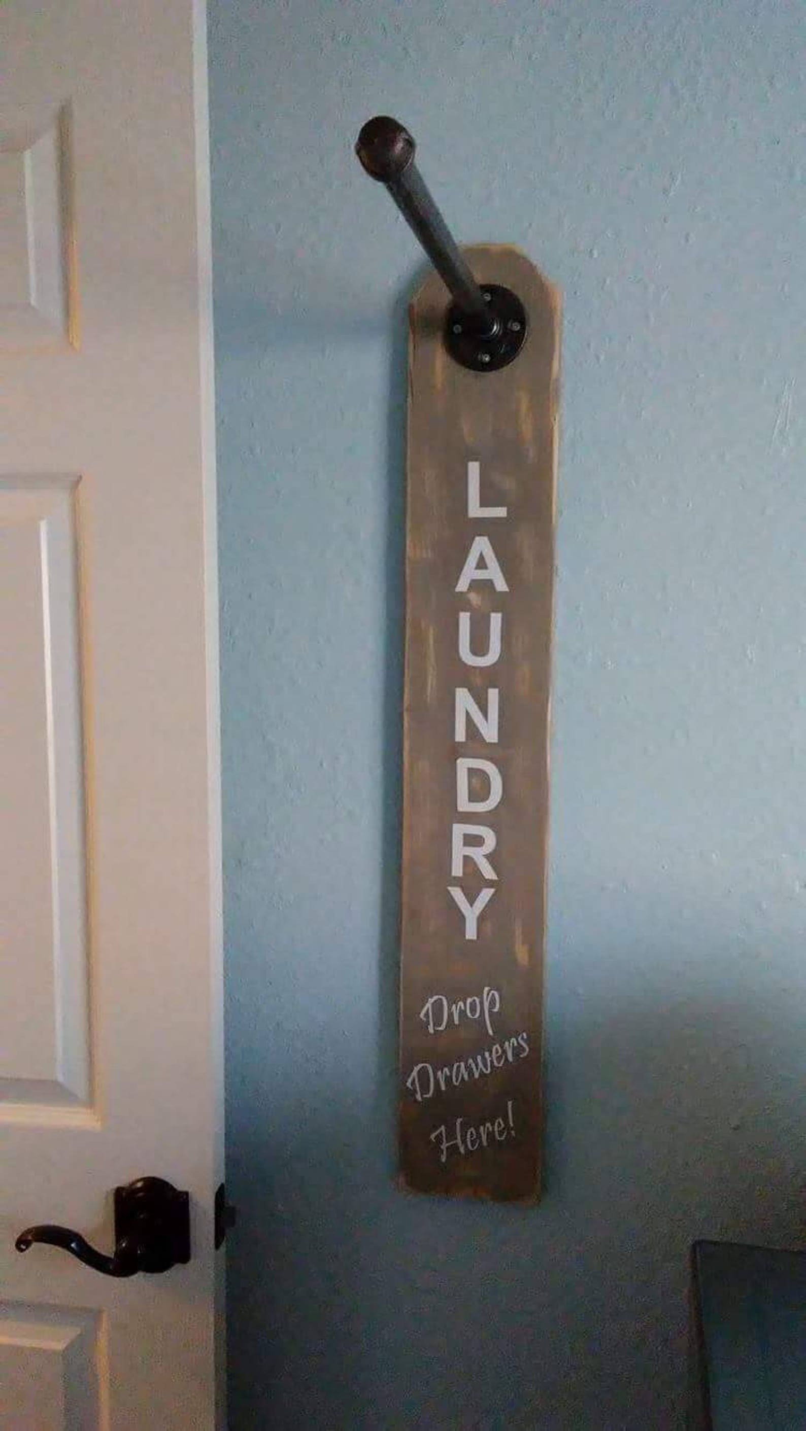 Laundry Pipe Sign Drop Drawers Hangers Clothes Room Vinyl - Etsy